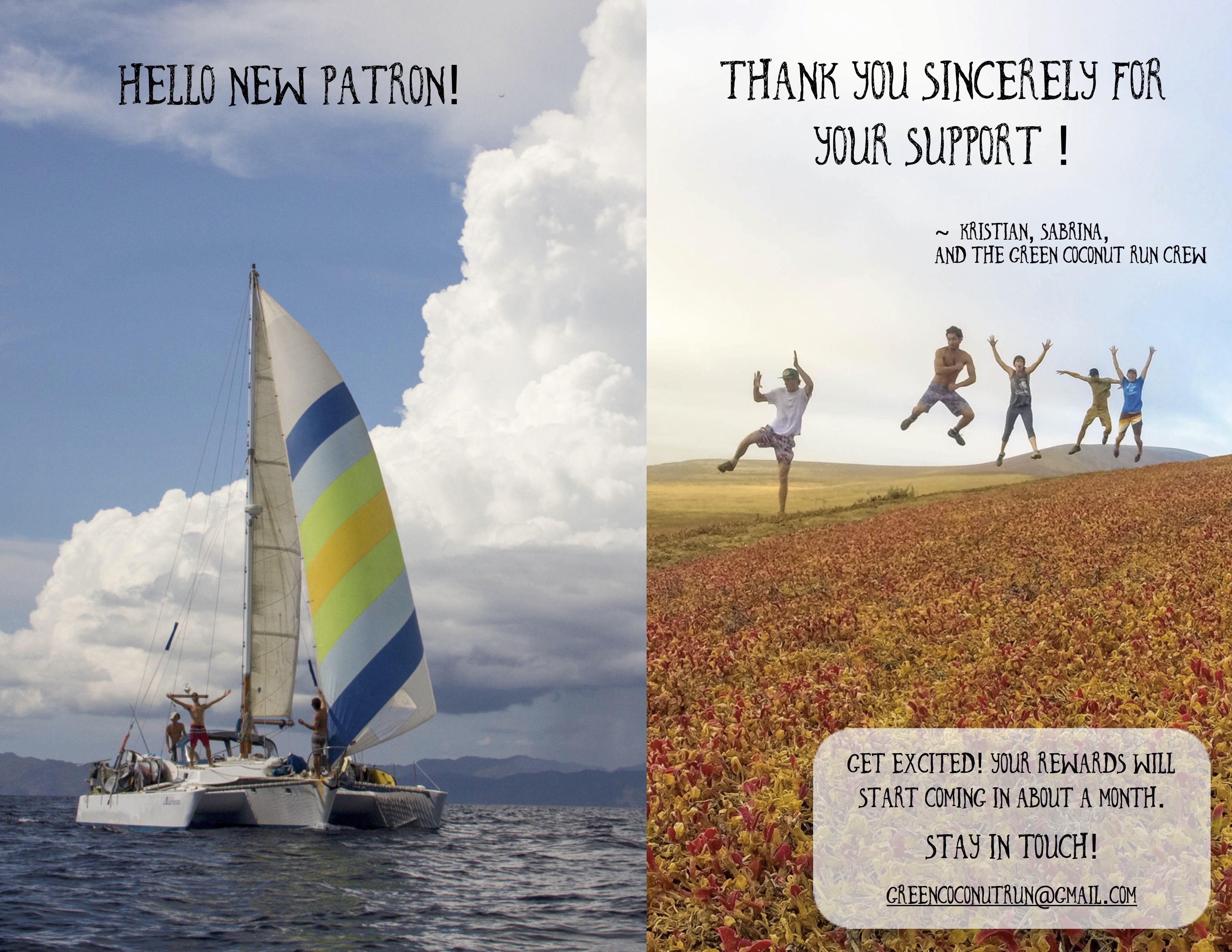 Thank you new Patron | Green Coconut Run