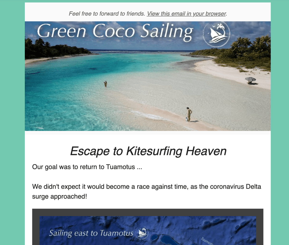 Newsletter Fall ’21: Kitesurfing Heaven | Green Coconut Run